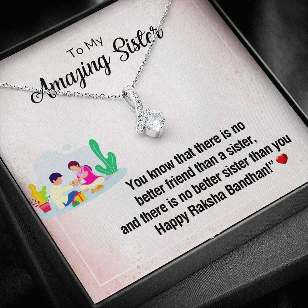 Heartfelt Gift to Sister on Rakhi - Pure Silver Pendant and Message ...