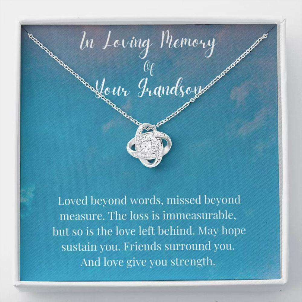 Loss Of A Grandson Necklace In Loving Memory Of Your Grandson Gift Rakva