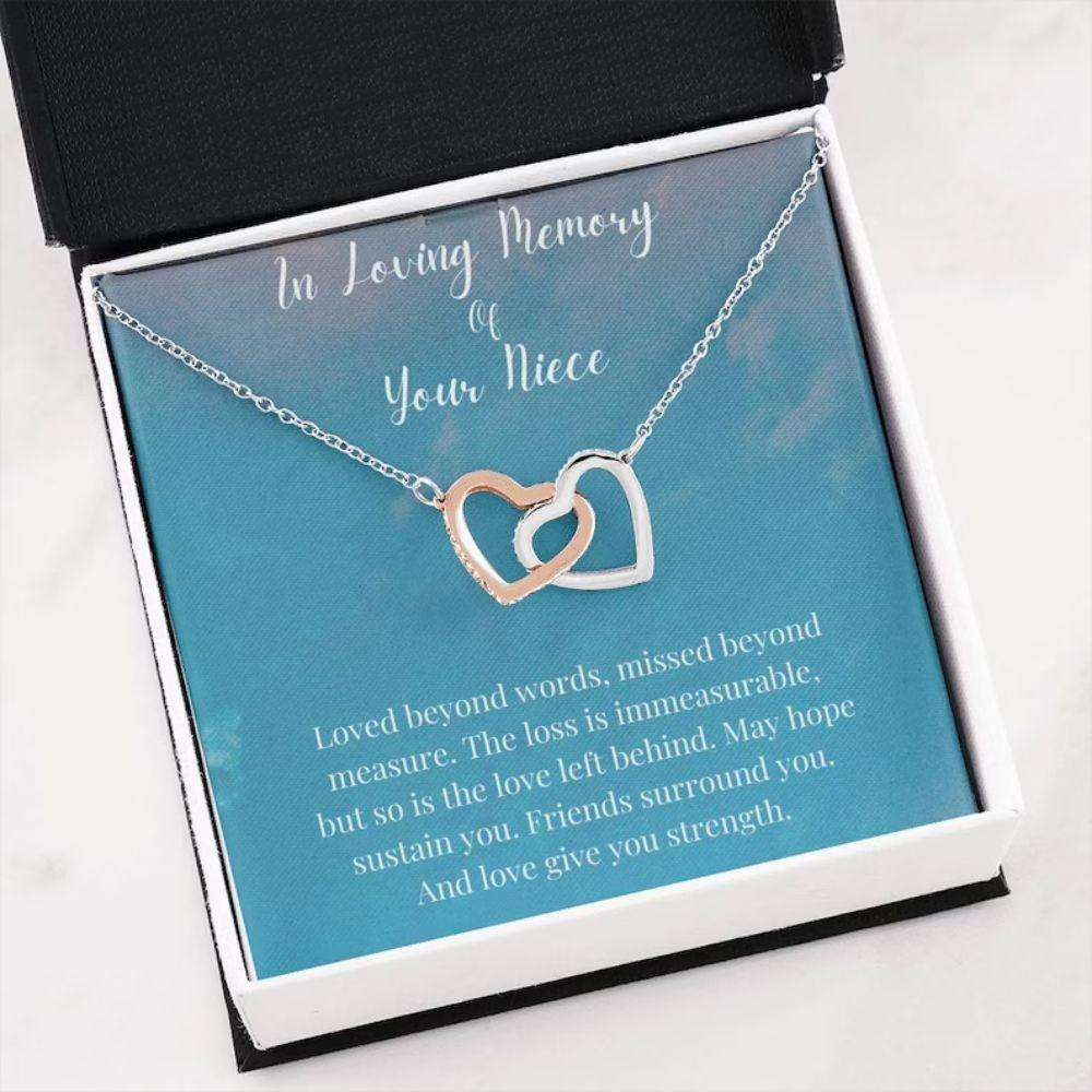 Loss Of Niece Necklace, In Loving Memory Of Your Niece, Memorial Gifts ...